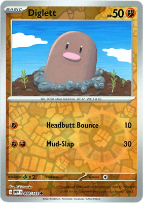 Diglett (Reverse Holo) - 050 - Scarlet & Violet 151 - Pokemon - NM | eBay