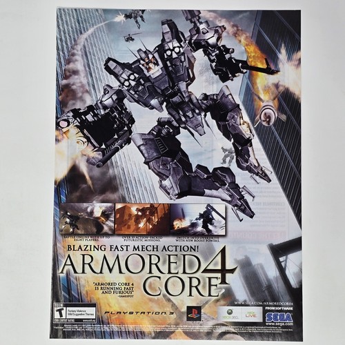 Armored Core 4 PlayStation 3 PS3 Xbox 360 Blazing Print Ad/Poster ...