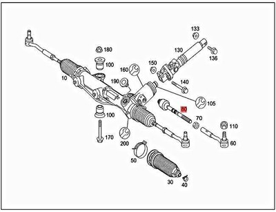 Genuine MERCEDES R171 SLK R171 Tie rod 1713380015 | eBay