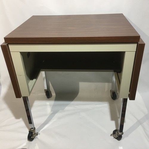 VINTAGE TYPEWRITER TABLE DESK DROP-LEAF TOP AMPCO STEELCASE MADE IN USA ...