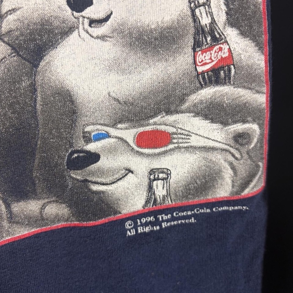Vintage 1996 Coca Cola navy blue Promo tee, Men’s XL | eBay
