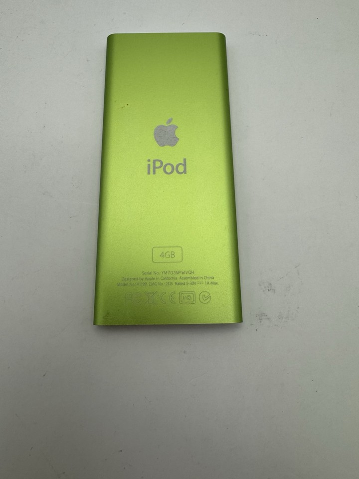 Vintage Apple iPod Nano 2nd Gen MP3 Player 4GB Model A1199 Bad Battery ...