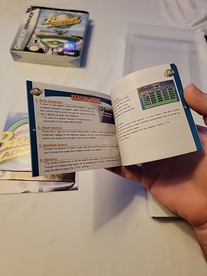 Baseball Advance (Nintendo Game Boy Advance, 2002) CIB COMPLETE, POSTER ...