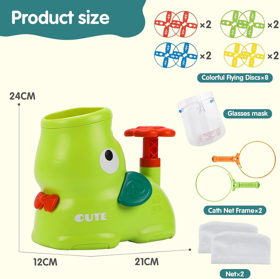 Indoor Outdoor Toys for 3+ Year Old Kids - Flying Discs Launcher Toy ...