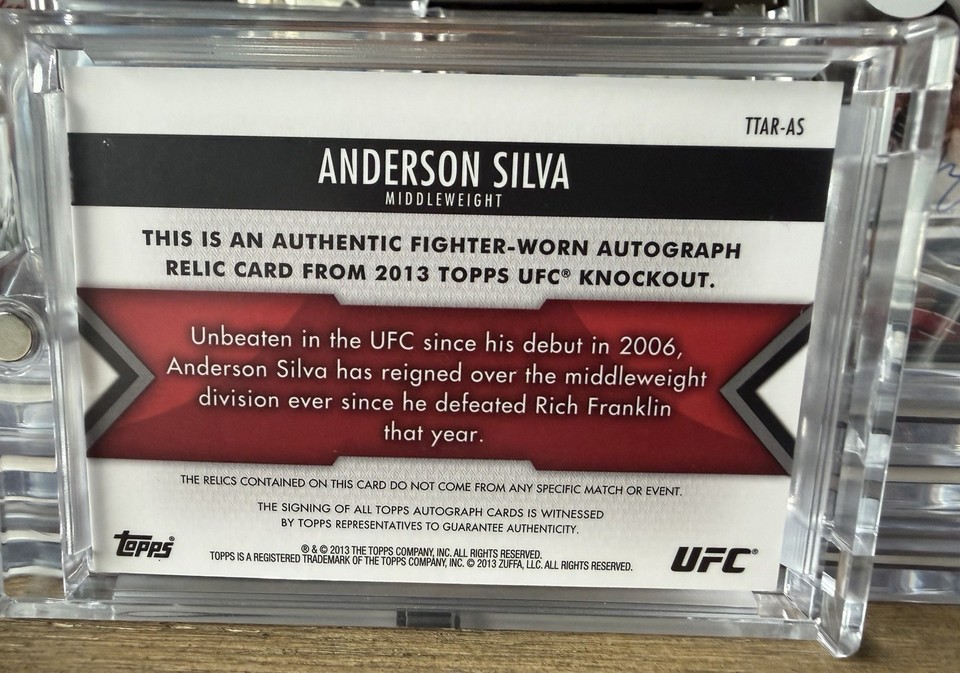 2013 Topps UFC Triple Threads Anderson Silva Auto /18 | eBay
