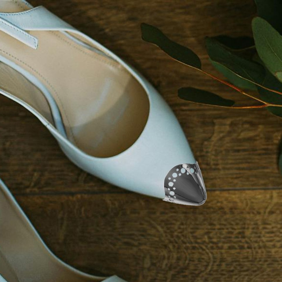 3 Pairs High Heel Repair Caps Metal Toe Head Covers Pointed Protector ...