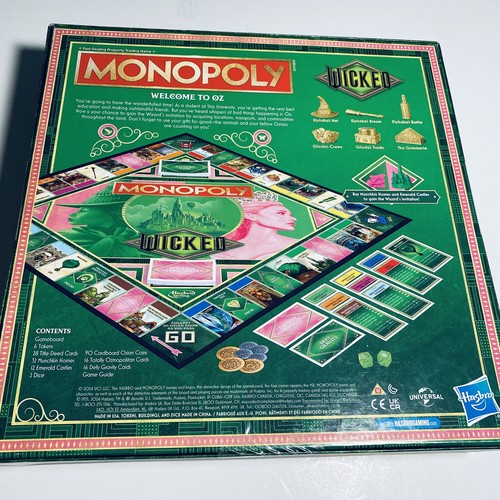 2024 Hasbro Monopoly Board Game Wicked Edition Brand New Sealed | eBay