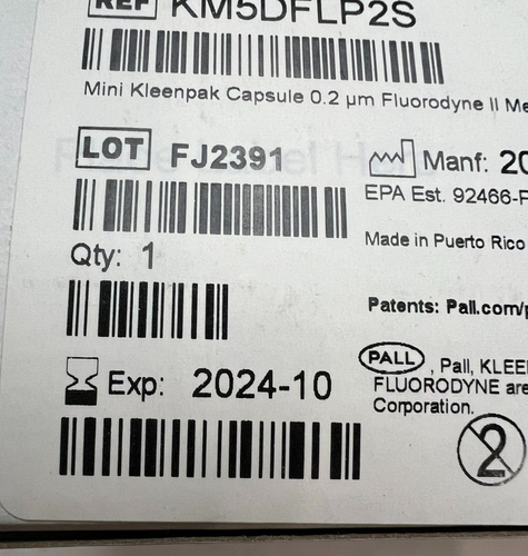 Pall Fluorodye II KM5DFLP2S Mini Kleenpak Capsule 0.2 um Box of 3 - New ...