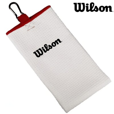 WILSON STAFF GOLF TRI-FOLD TOWEL / NEW 2026 / MICROFIBRE GOLF CLIP ...