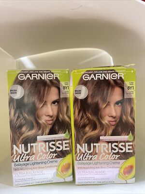 (2) Garnier Hair Color Nutrisse Ultra Color Nourishing Creme, BY1 Ultra ...