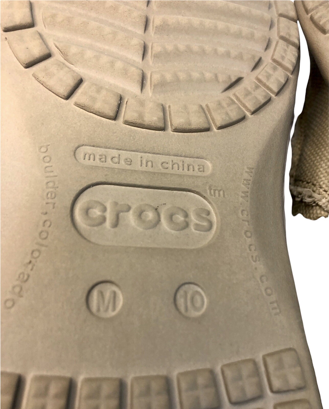 Crocs Mens Santa Cruz Slip-on Shoes Tan Canvas Fabri… - Gem