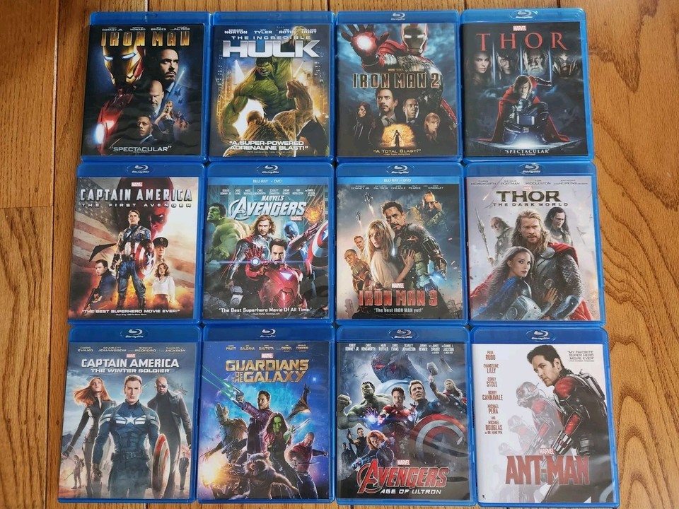 MCU Infinity Saga 23-Movie Collection (Blu-Ray) Marvel Cinematic ...