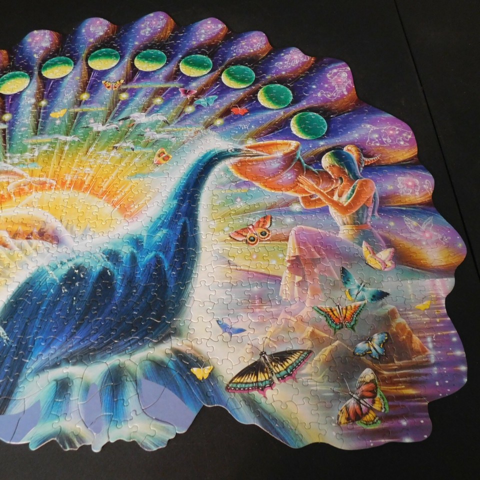 Ceaco Peacock Shaped Jigsaw Puzzle 1000 Pieces 30 in wide 24 in tall ...