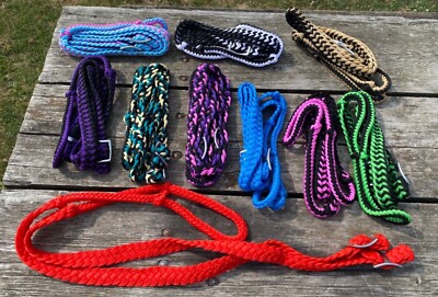 Braided poly cord Western barrel/roping reins w/rolled grip assorted ...