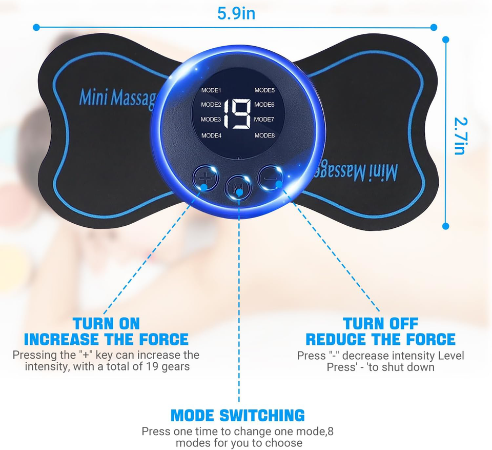 Mini Neck Massager, 6Pcs Electrapy Massager Neck Massager for Neck Pain ...