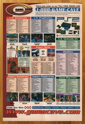 2000 Game Cave Print Ad/Poster PS2 Console Dead or Alive 2 Video Game ...