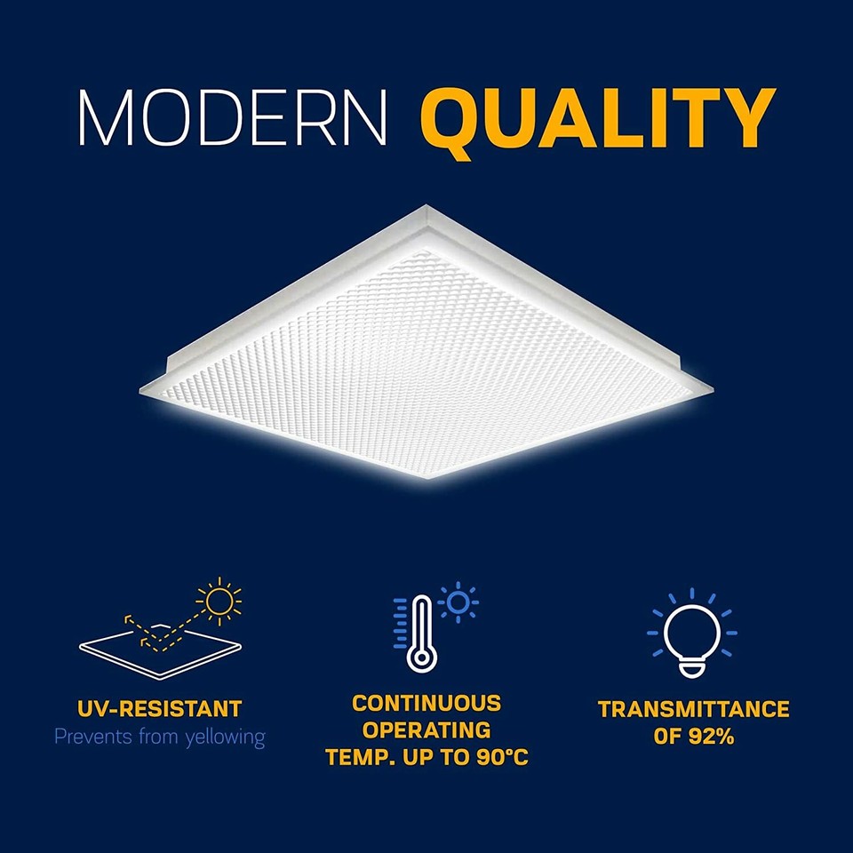 KastLite .125" Prismatic Lighting Panel Diffuser for Overhead Fixtures ...