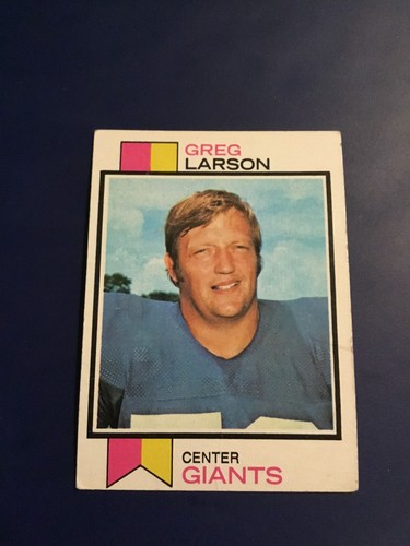 1973 Topps # 418 GREG LARSON New York Giants GOOD-VG | eBay