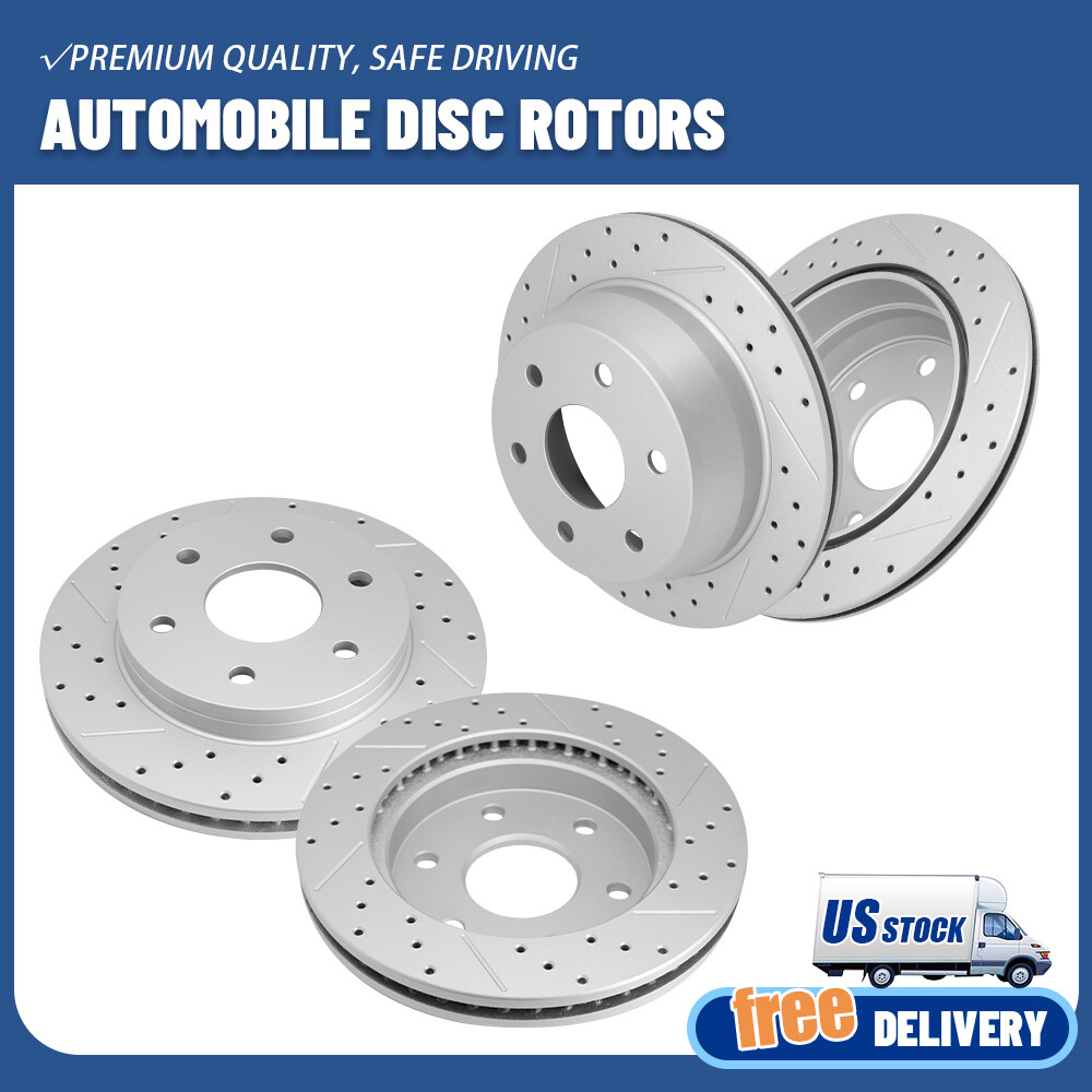 Front & Rear Brake Rotors for Chevy Silverado GMC Sierra 1500 Tahoe ...