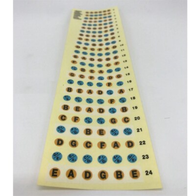 Stickers Guitar Fretboard Parts Bass for Fret Bass String 6 Labels Note ...