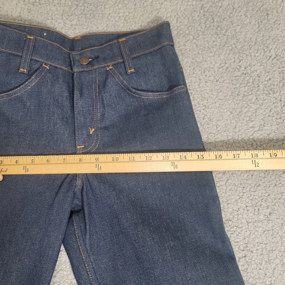 Vintage 70s Levi's Bell Bottom Jeans 26x32 Orange Tab Made In USA Talon ...