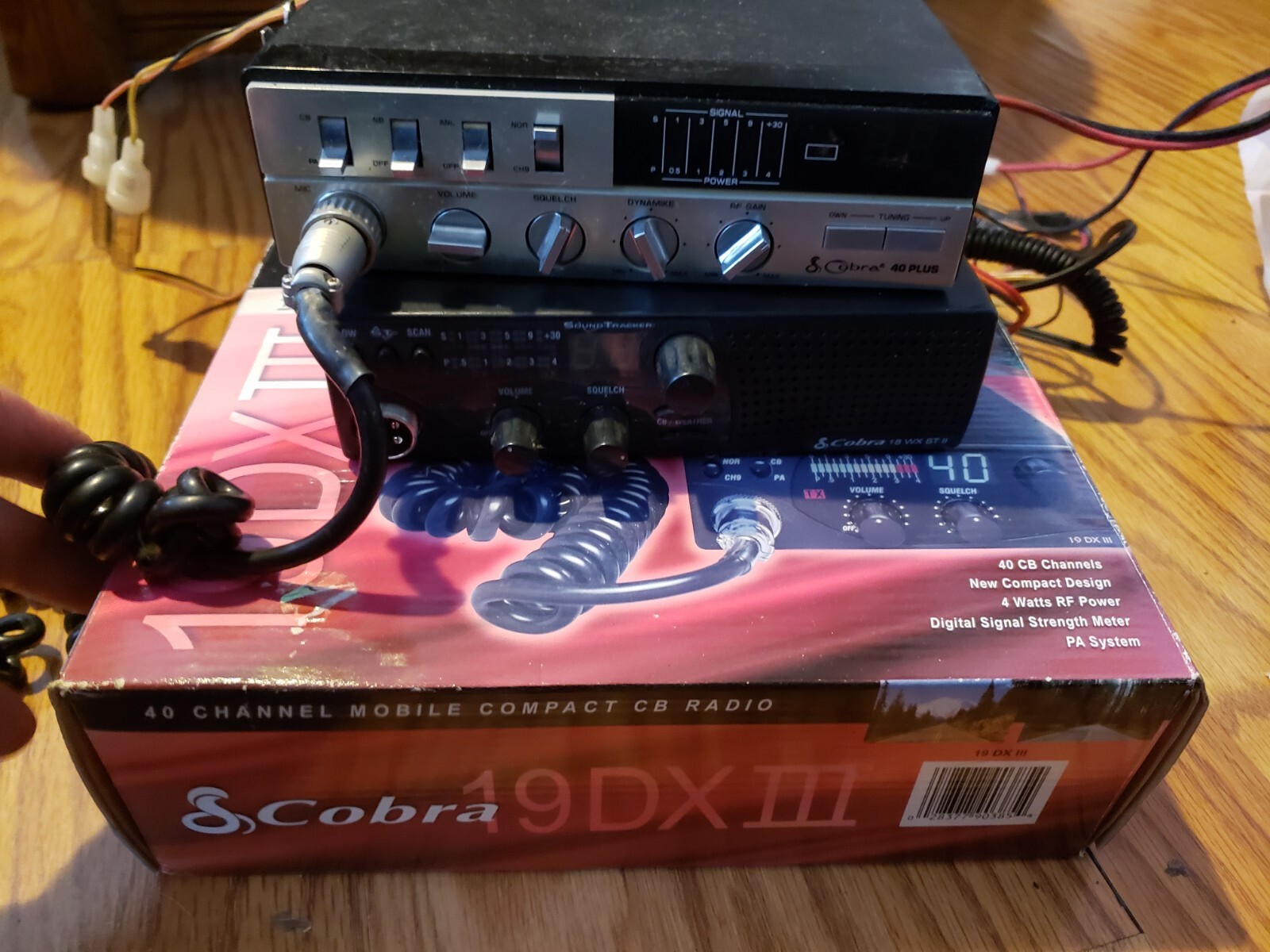 (3) Cobra 19 DX IIIl, 18WXST II & 40 plus CB Radio Microphone UNTESTED ...