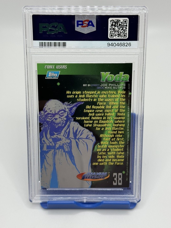 1996 TOPPS FINEST STAR WARS #38 YODA PSA 10 GEM MINT VINTAGE | eBay