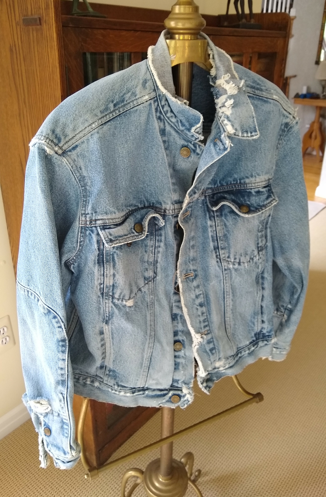 Calvin Klein Jean Jacket - Frayed - Woman’s - Size M … - Gem