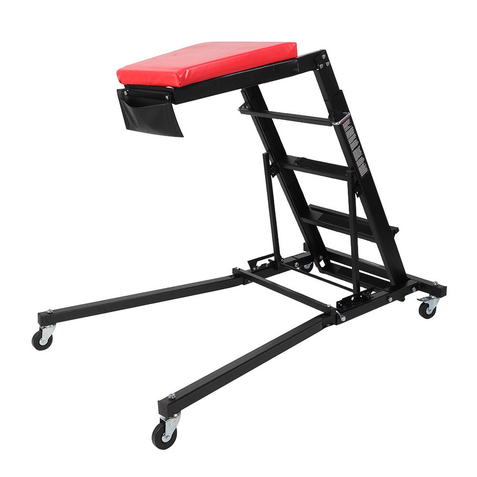 Foldable Topside Creeper Adjustable Height Movable Ladder 48"-76" With ...