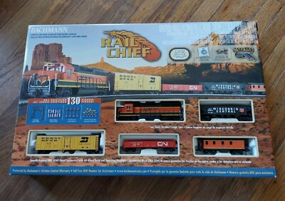 Bachmann Industries Rail Chief Train Set Burlington Northern Santa Fe ...