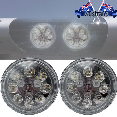 2x Super Bright LED Aircraft Airplane Landing TAXI Light For GE4509 ...