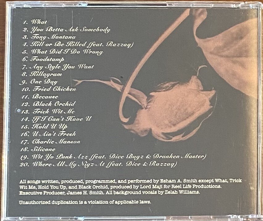 Esham Dead Flowerz Remastered 25th Anniversary CD Detroit Horrorcore ...