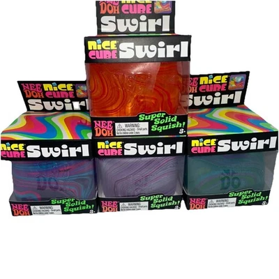 Nee Doh Swirl Cube Squishy Fidget Toy Stress Sensory Easter