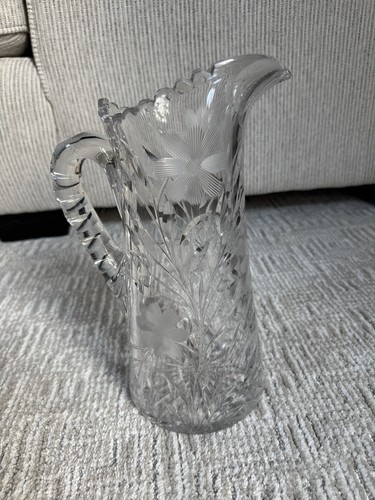 Cut Glass Water Pitcher | eBay