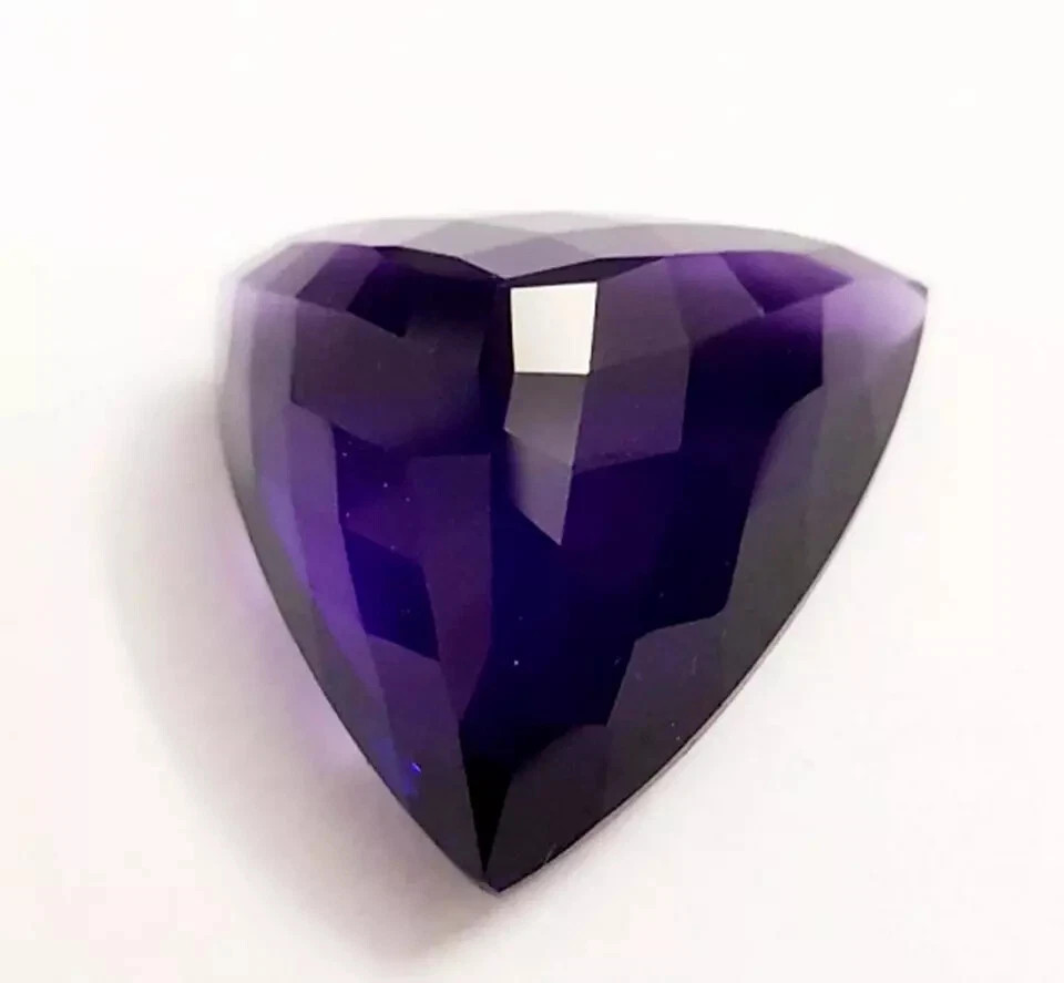 100+ CT Natural Purple Amethyst Trillion Certified Loose Gemstone From ...