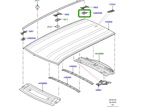 GENUINE LAND ROVER WEATHERSTRIP RETAINER REAR RH DISCOVERY SPORT ...