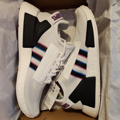 Size 9 - adidas NMD_R1 V2 White Pulse Blue Magenta | eBay