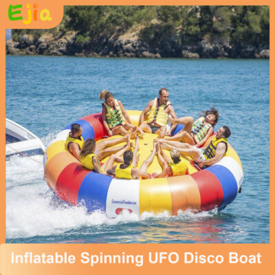 HOT 10ft Inflatable Spinning UFO Disco Boat Towable Tube for Water ...