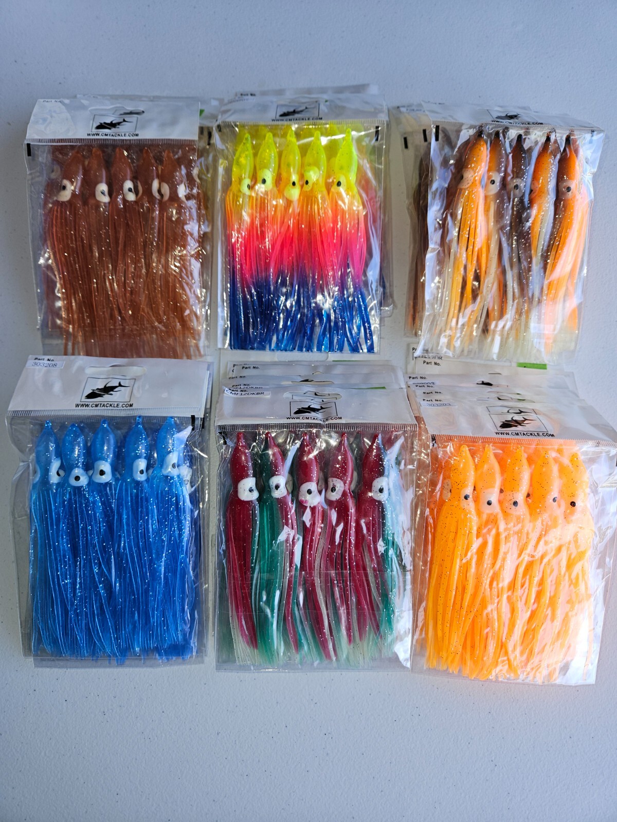 Spoon-Trolling Fishing Baits, Lures 4.75 Inch Squid Skirts / Hoochies ...