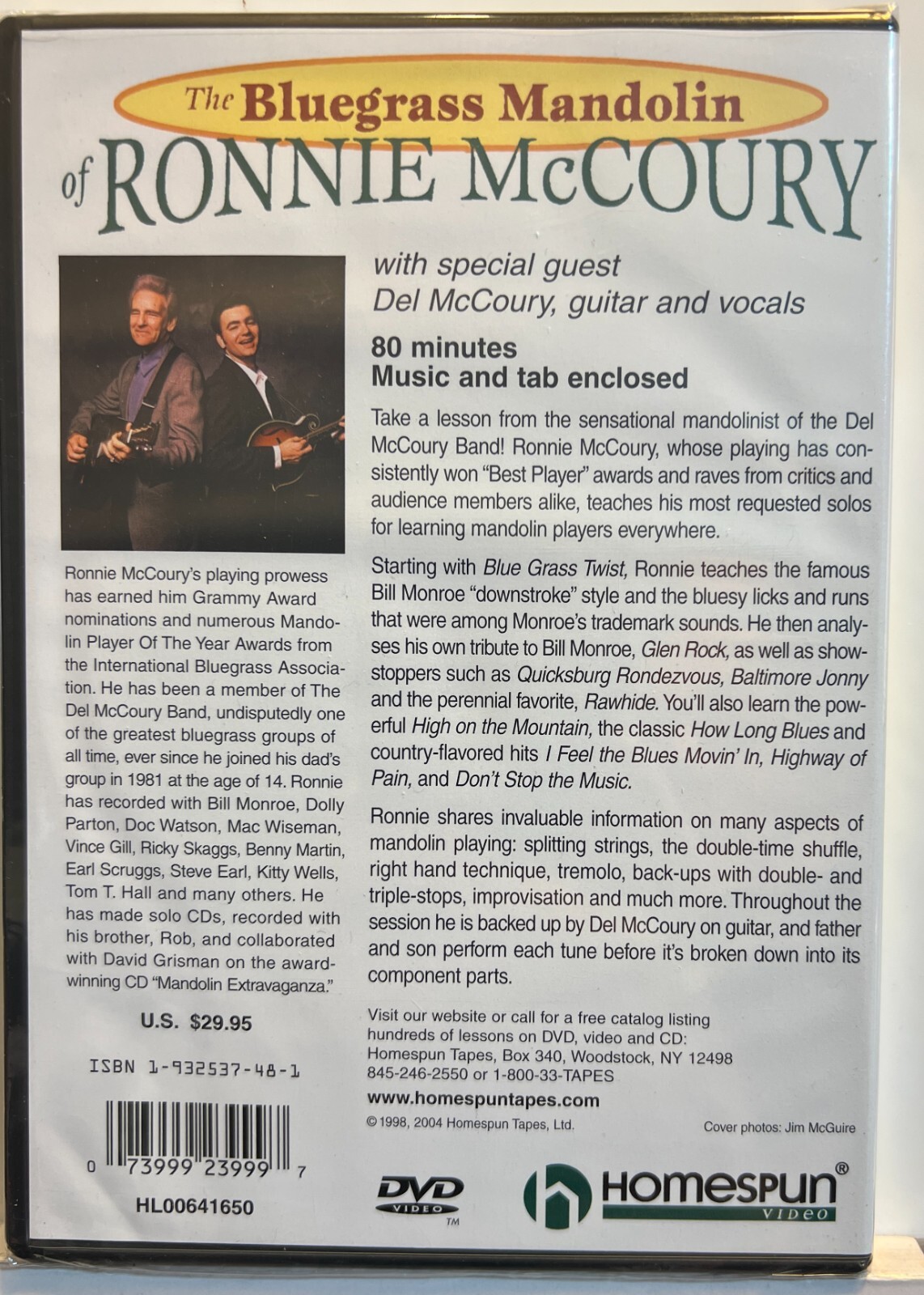 Bluegrass Mandolin of Ronnie Mccoury (DVD) for sale online | eBay