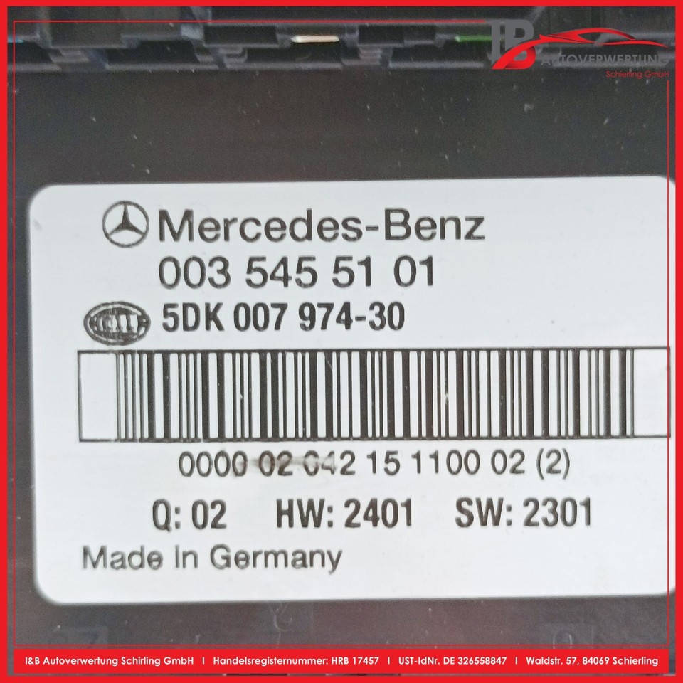 MERCEDES BENZ C-KLASSE KOMBI W203 C180 Sicherungskasten SAM Modul ...