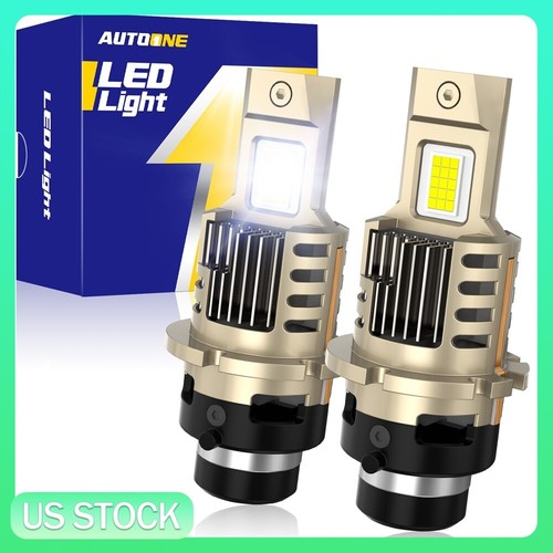 Pair D2S D2R LED Headlight Bulbs White Lights Super Bright 24000LM Plug ...