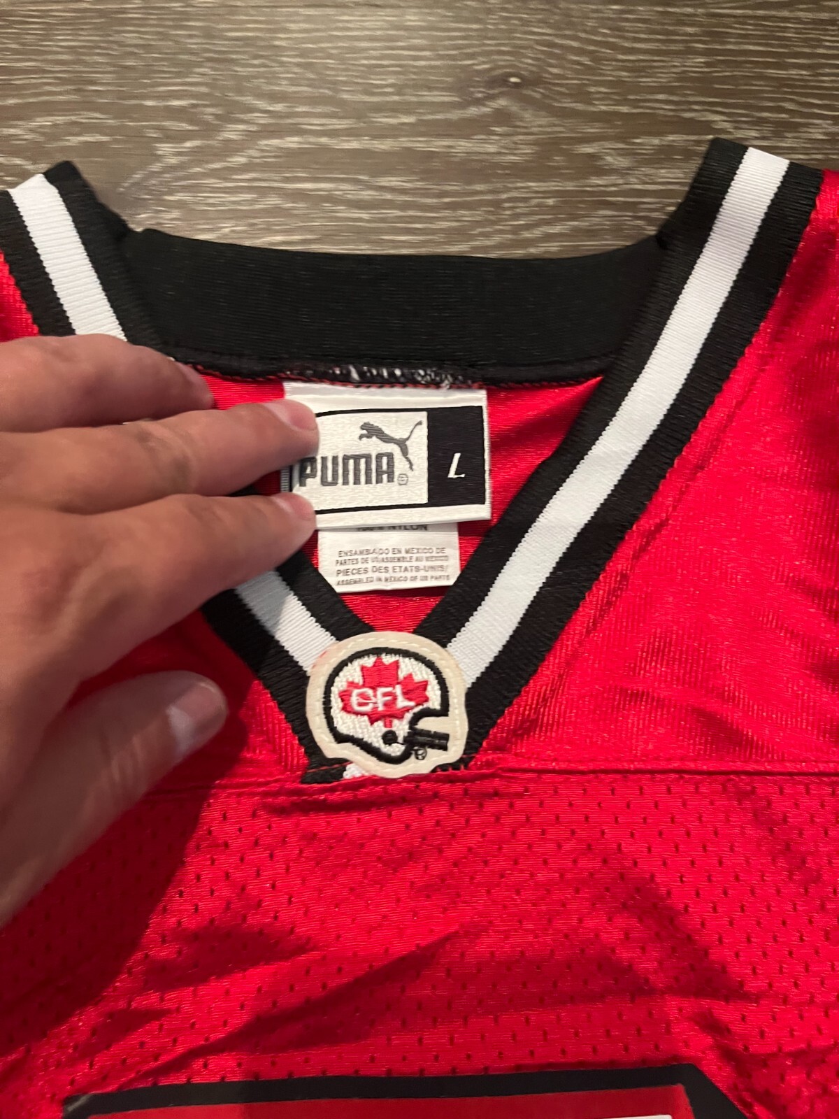 VTG 00s Calgary Stampeders #7 Ben Sankey CFL Football PUMA Jersey Sz L ...