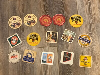 Vintage Set Of 15 German Beer Coasters Dunkel Pabst Oktoberfest Bier ...