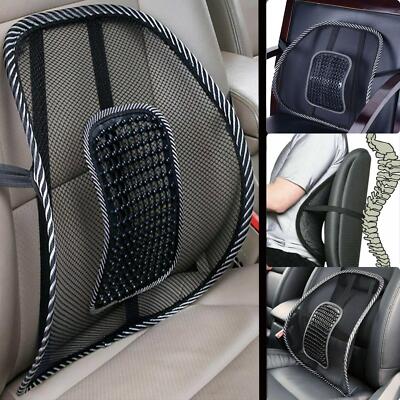 Lower Back Support Car Seat Lumbar and Office Chair Relief Pain Mesh ...