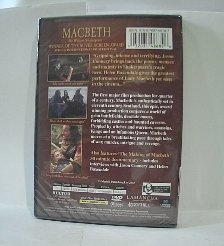 RARE copy Macbeth (DVD, 2013) New, Factory-sealed Jason Connery, Helen ...