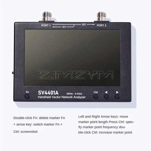 IPS Touch LCD 50KHz ~4.4GHz Vector Network Analyzer HF VHF UHF Antenna ...