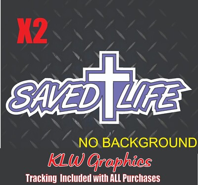 Saved Life Cross Decal Sticker Christian Jesus GOD Bible Fath Family ...