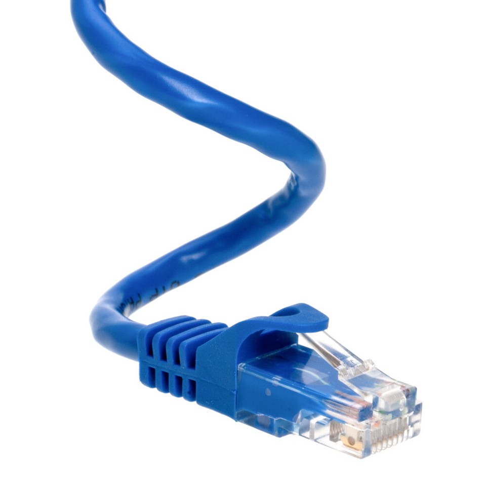 CAT6 Ethernet Patch Cord RJ-45 LAN Network Cable Blue 25FT- 200FT Multi ...