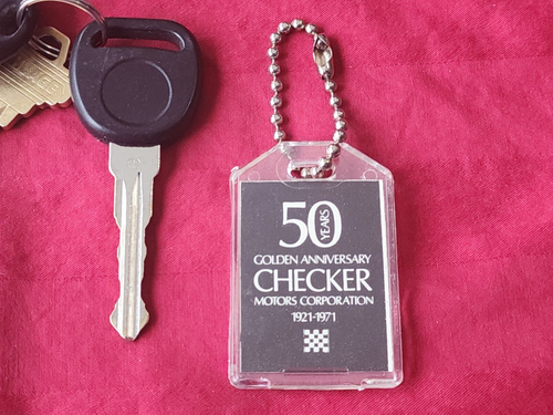 CHECKER Taxi Cab RARE Key Chain 1921 -1971 | eBay